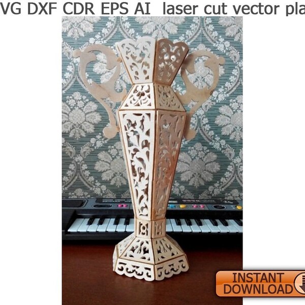 Laser Cut Vase - Etsy