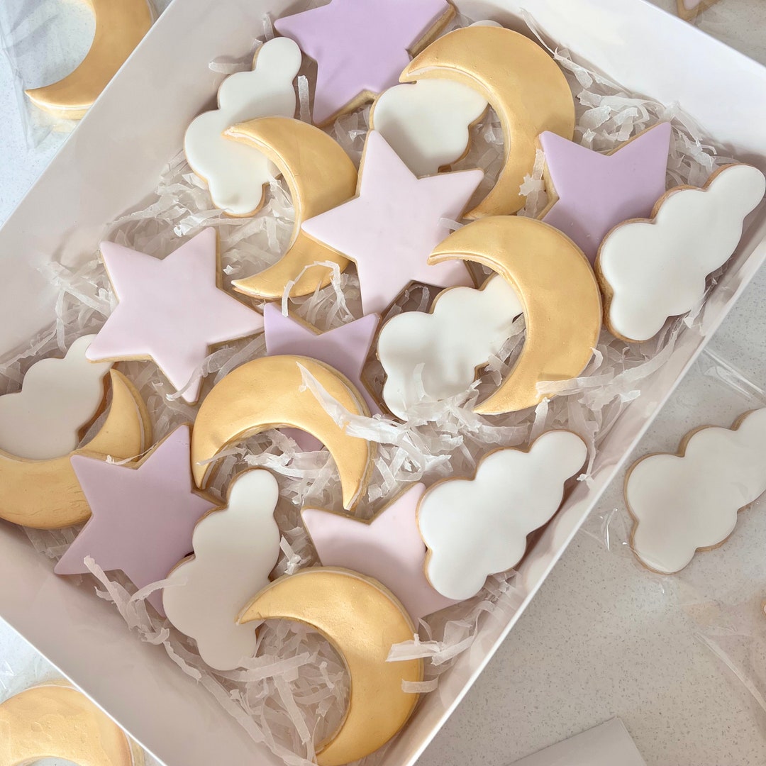 Moon | Stars | Clouds | Baby Shower Biscuits | Birthday Cookies ...
