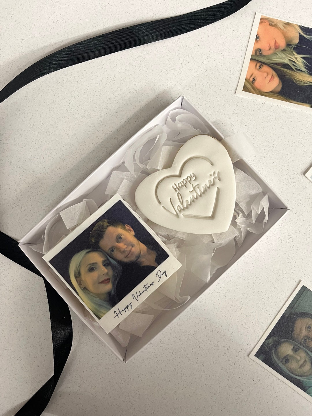 Valentines Polaroid Personalised Valentines Cookies Photo Biscuits ...