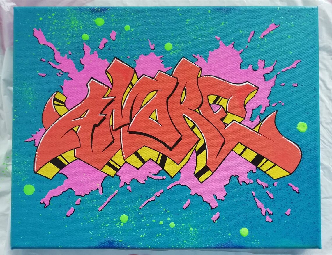 Graffiti Canvas: amore love - Etsy