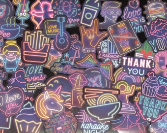 Neon Stickers - Etsy
