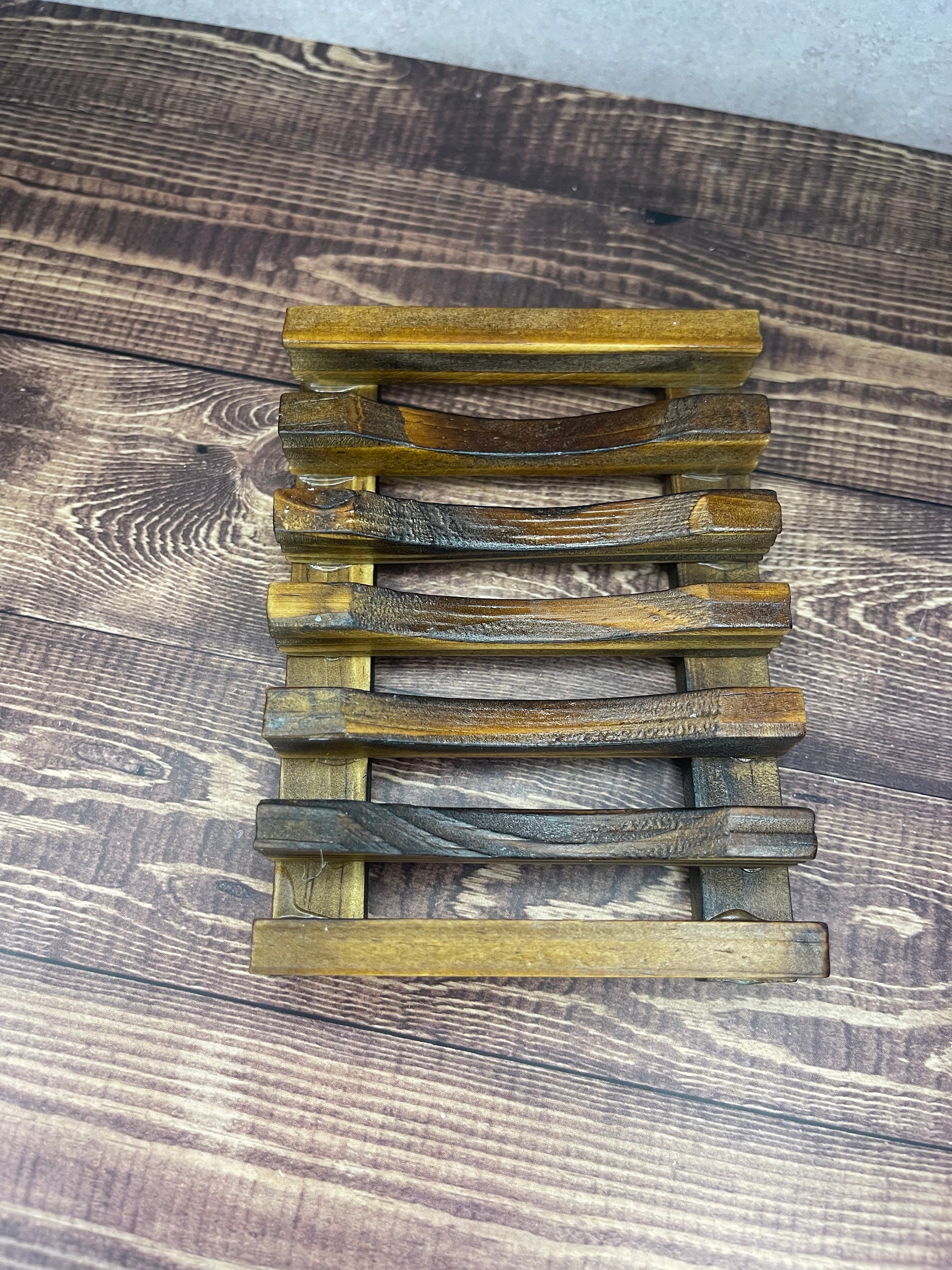 Wooden Soap Dish With Soap Saver Sisal Bag, Natural Wood, Soap Holder ...