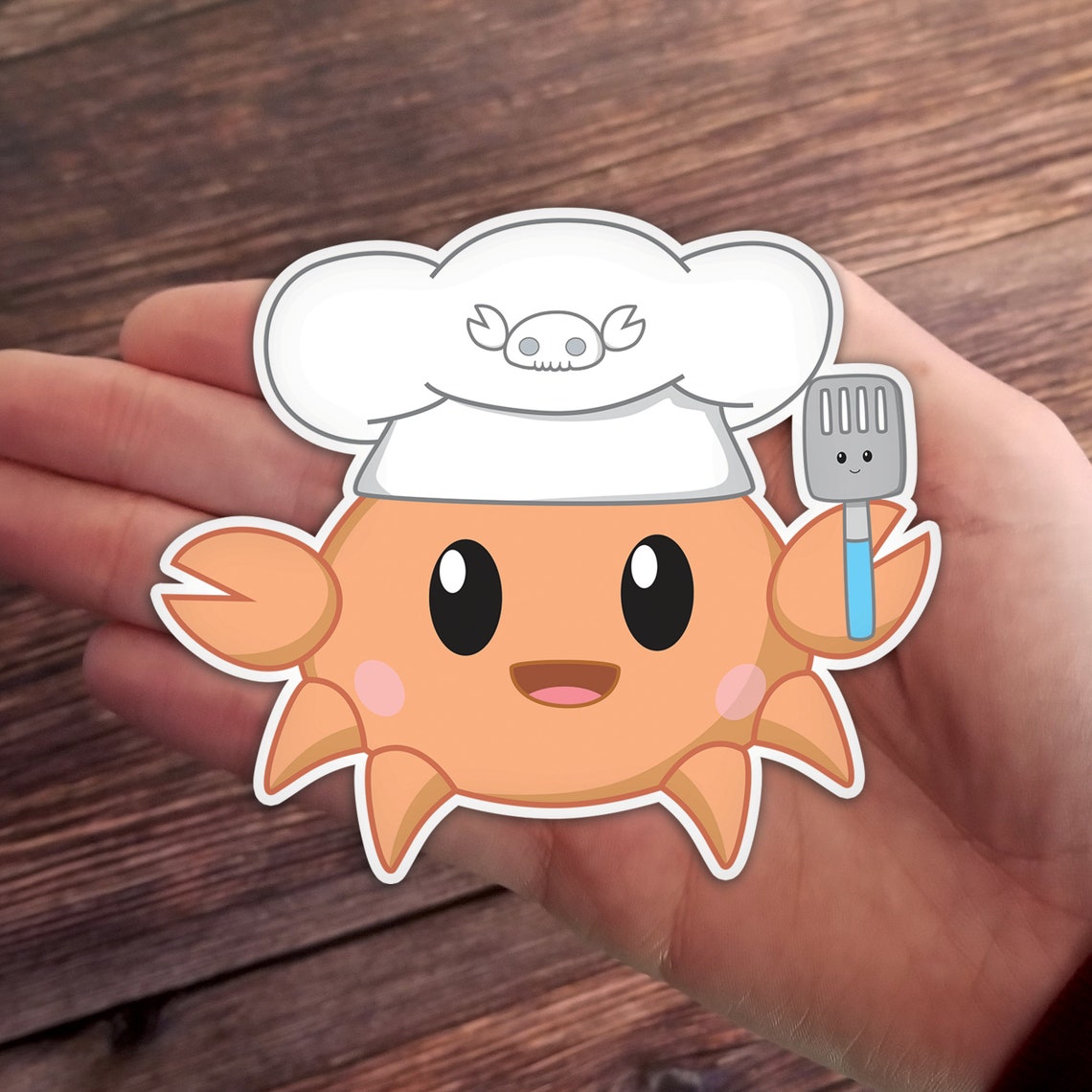 Capt Crabs Chef Sticker Cute Anime Chibi Crab Beach Pirate - Etsy