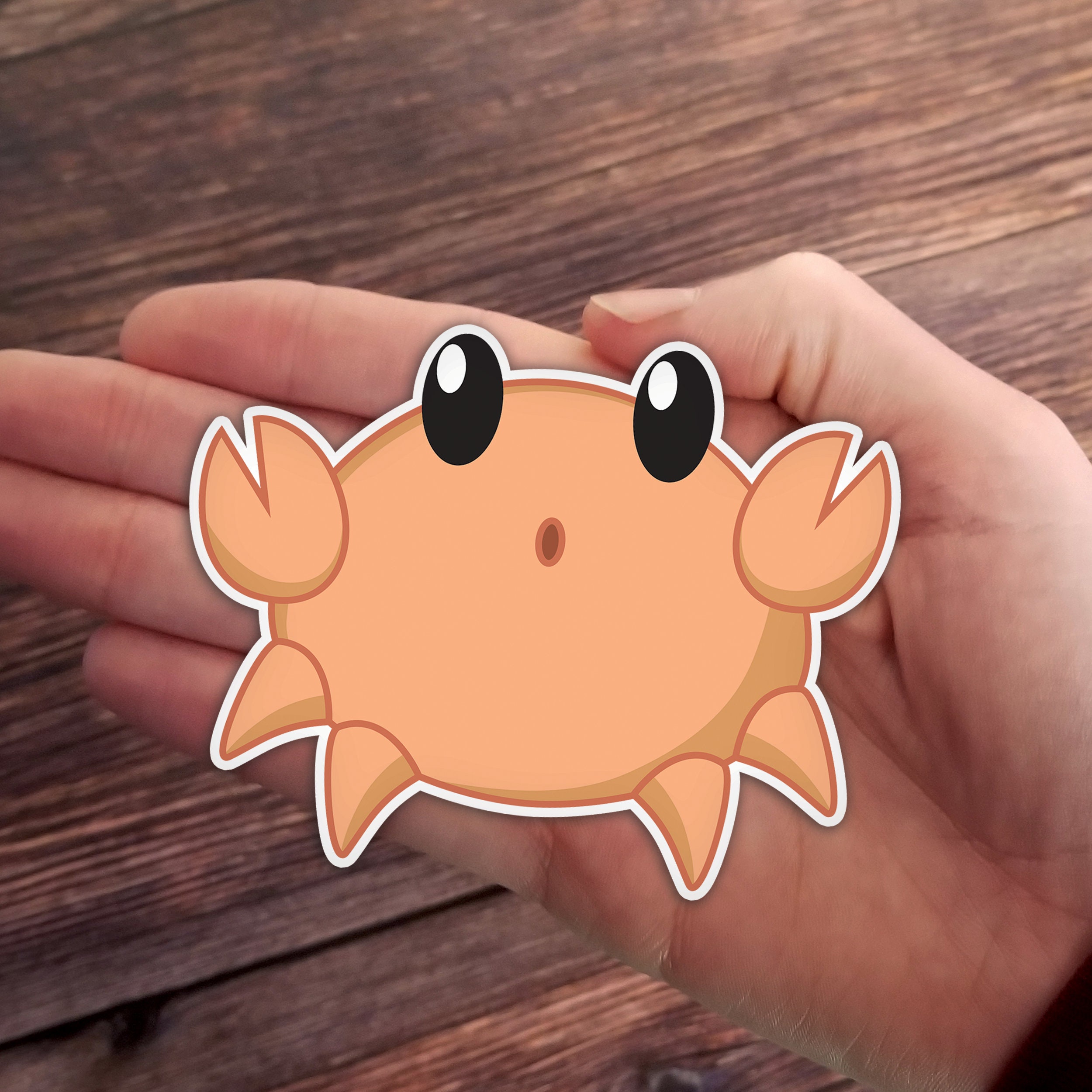 Crab Crew Sticker, Cute Anime Chibi Crab, Beach Pirate Stickers, 4 3 ...