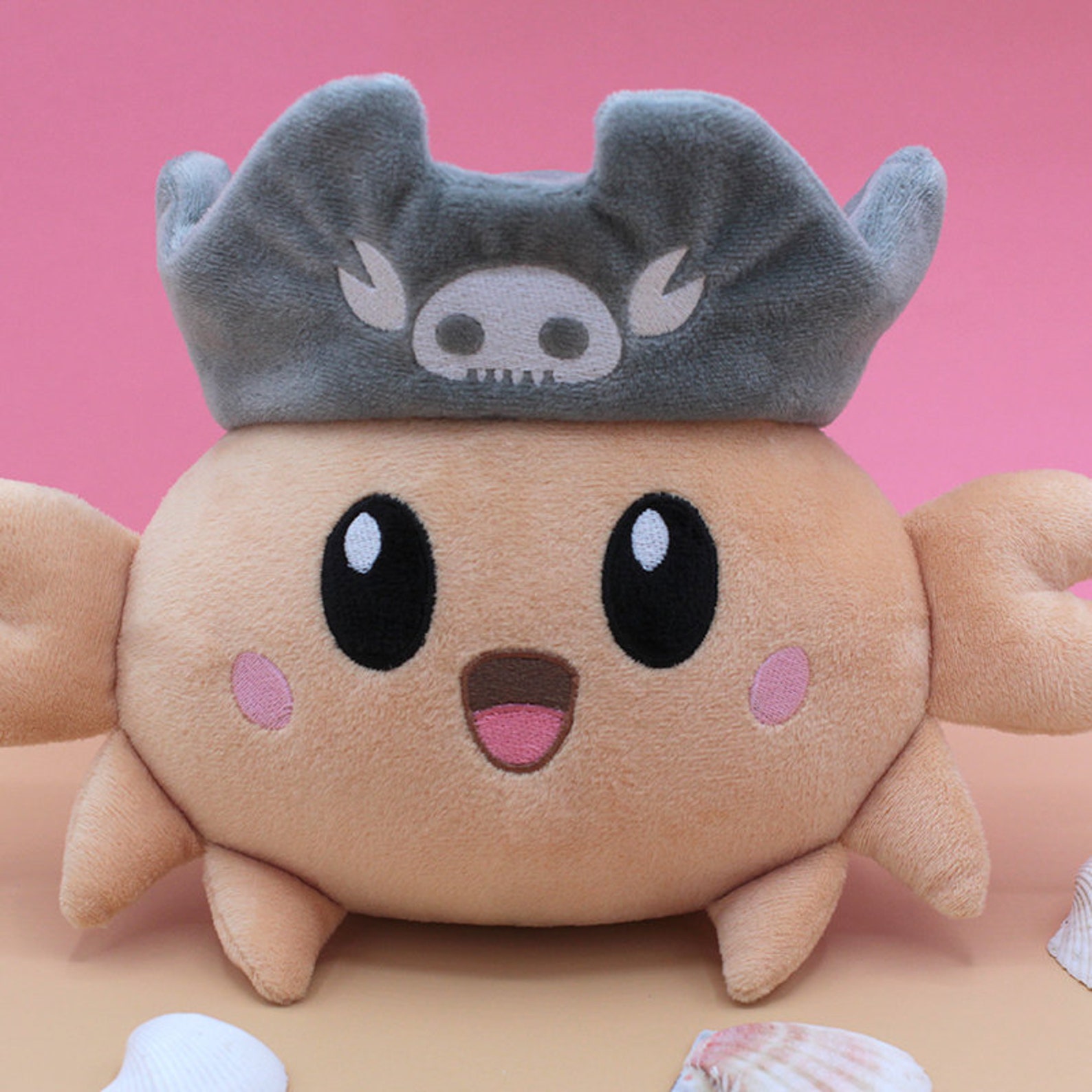 Huggable Capt Crabs Plushie, 8" Soft Cuddly Chibi Crab Plushie - Etsy