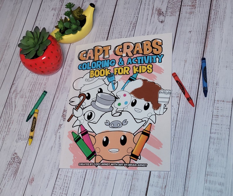 Coloring Book: Capt Crabs Coloring and Activity Book for Kids - Etsy