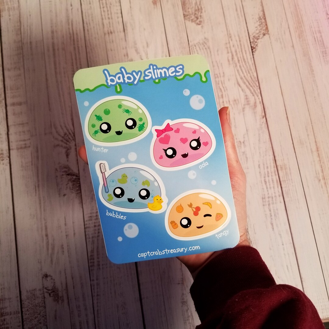 Baby Slimes Sticker Sheet, Cute Chibi Anime Slimes, Slime Rancher ...
