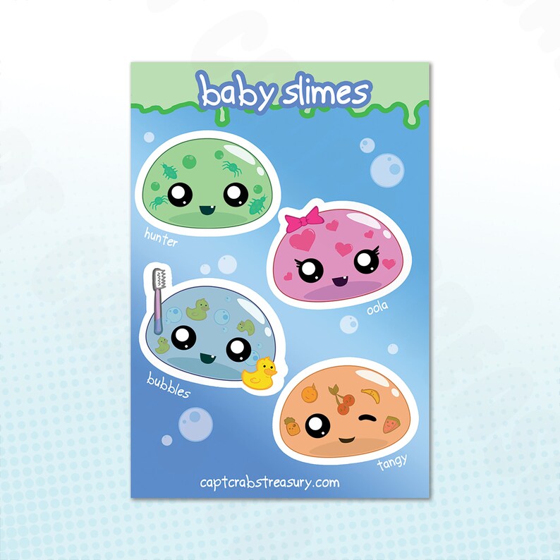 Baby Slimes Sticker Sheet, Cute Chibi Anime Slimes, Slime Rancher ...