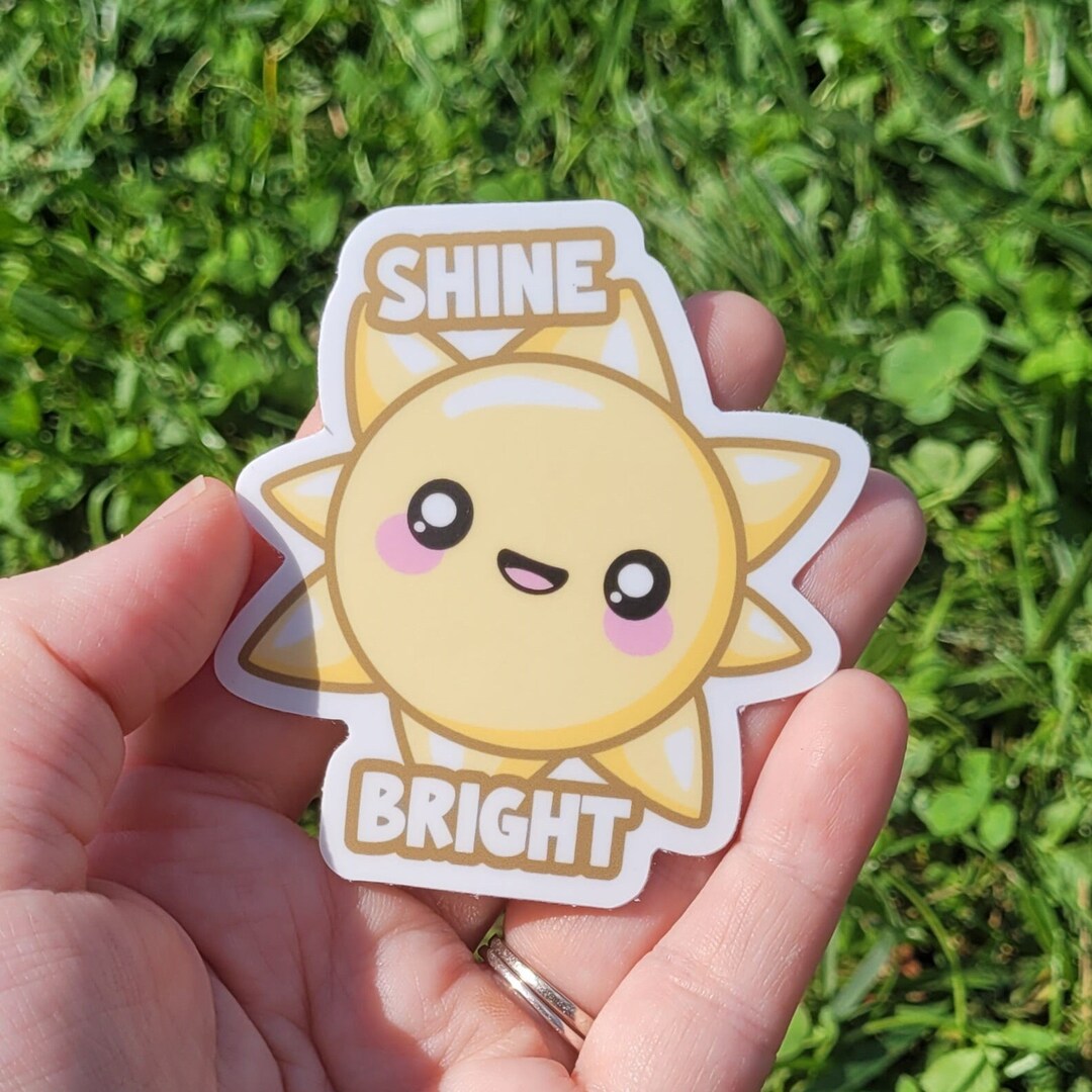 Shine Bright Sun Sticker Matte Vinyl, Cute Anime Chibi Stickers 3 - Etsy