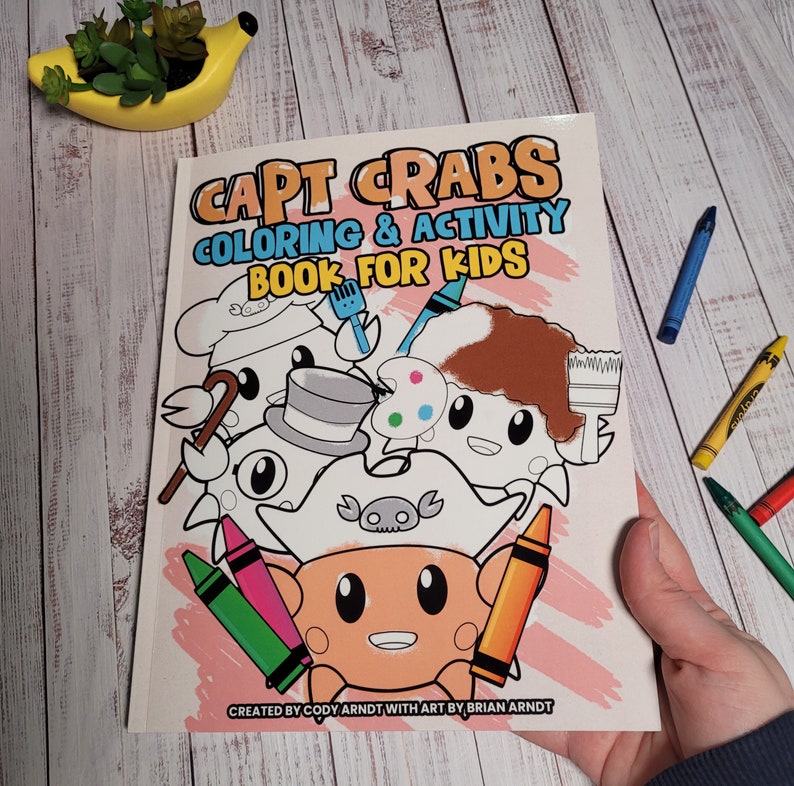 Coloring Book: Capt Crabs Coloring and Activity Book for Kids - Etsy