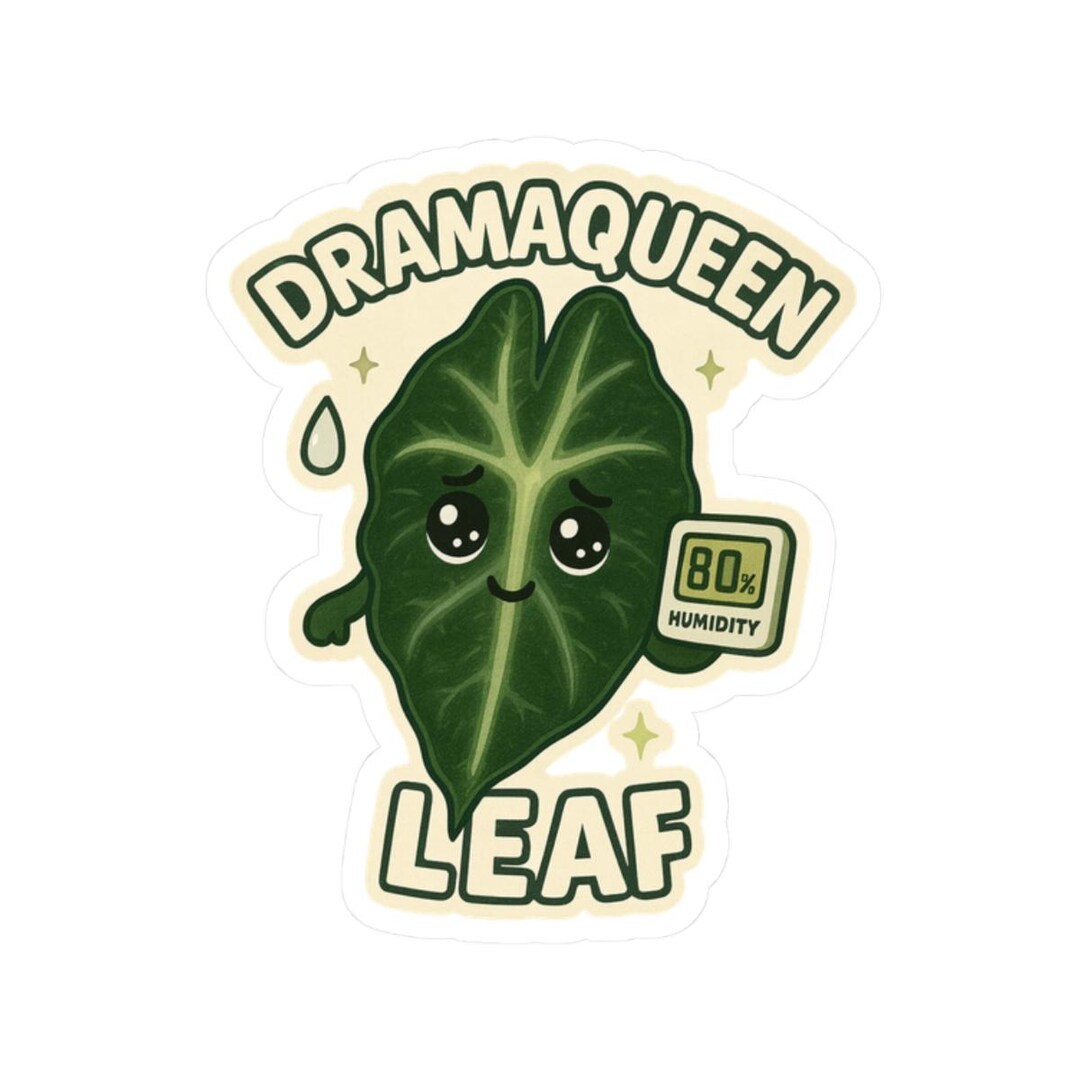 Drama Queen Leaf Sticker - Venom Alocasia | 2"x2" Plant Sticker - Etsy