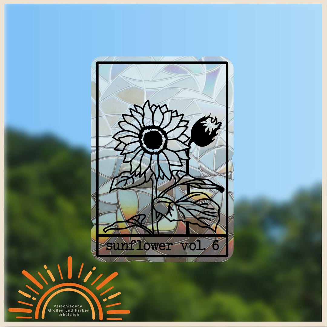 Sonnenfänger: Sunflower Vol.6, Tarot Card, Suncatcher, Suncatcherdecal ...