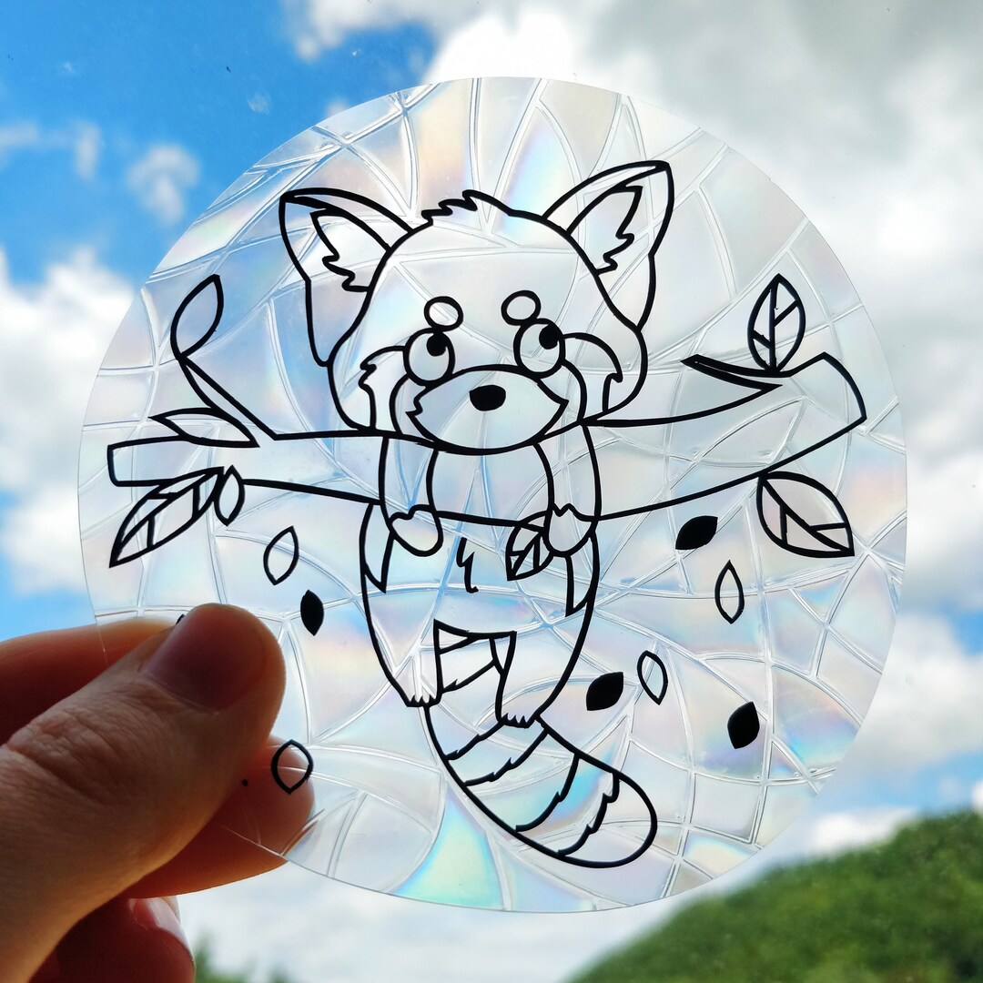 Suncatcher: Foxy the Red Panda, Suncatcher, Suncatcherdecal ...