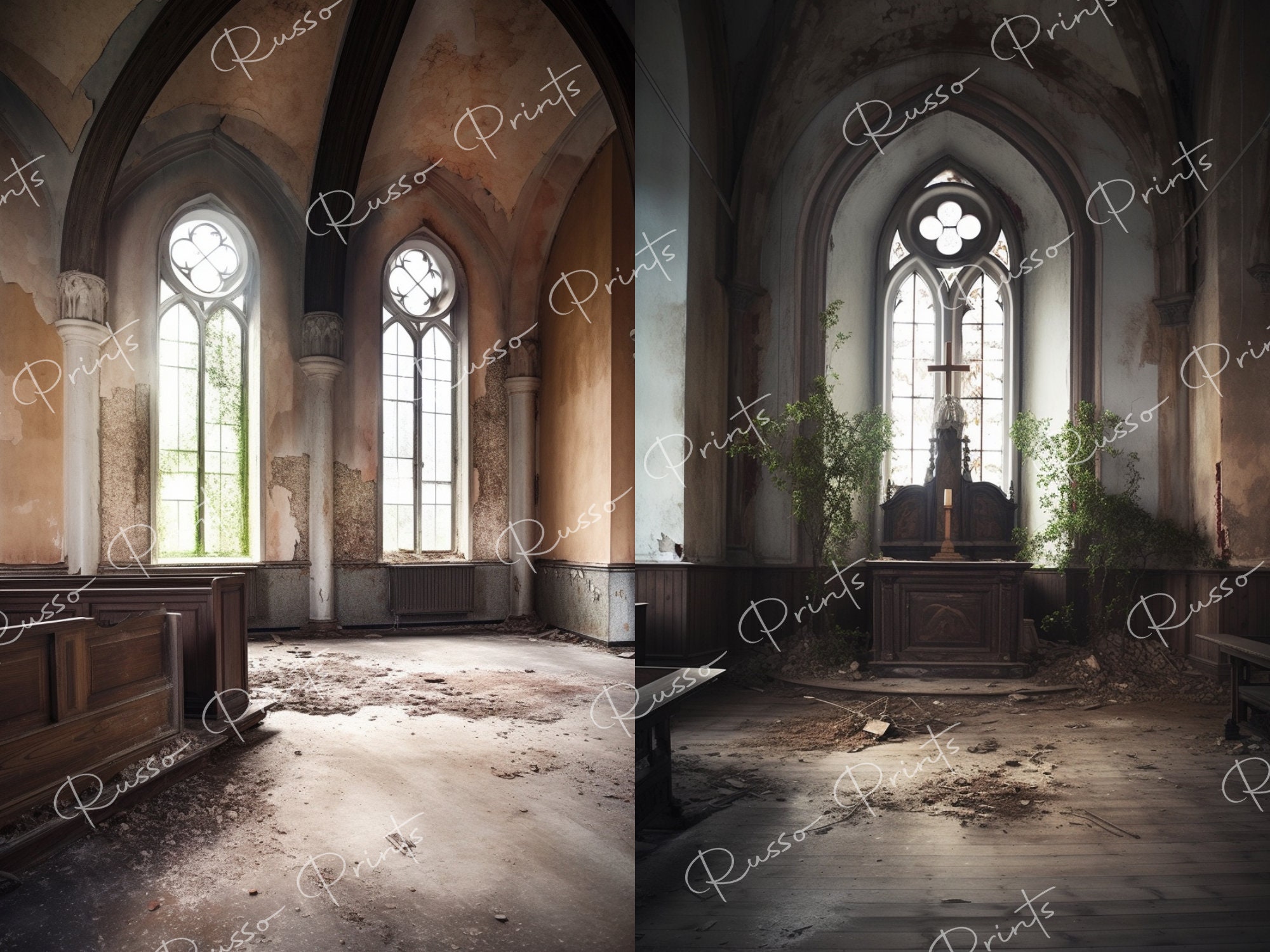 12 Old Church Digital Backgrounds, Maternity Backdrop Overlays, Studio ...