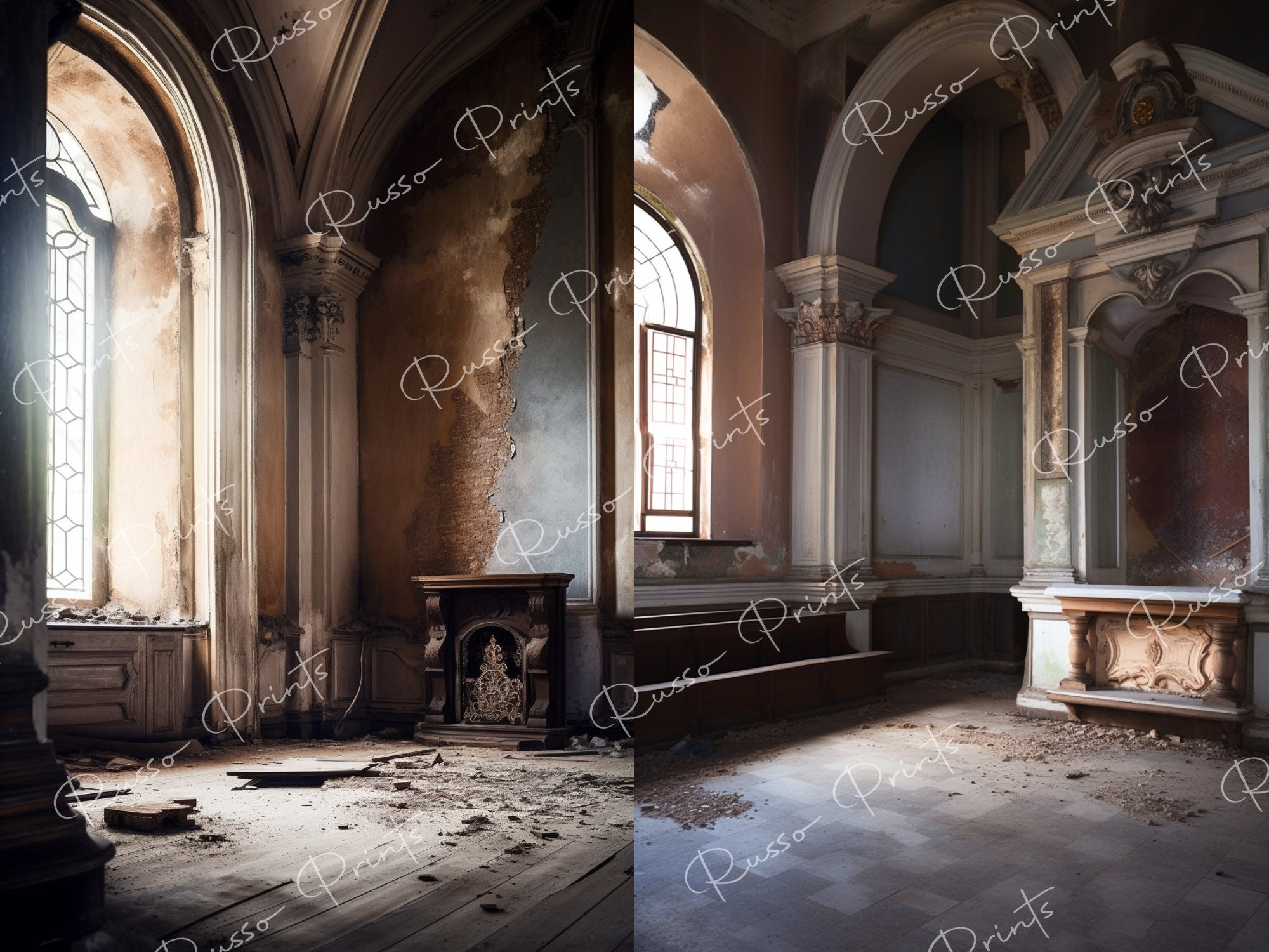 12 Old Church Digital Backgrounds, Maternity Backdrop Overlays, Studio ...