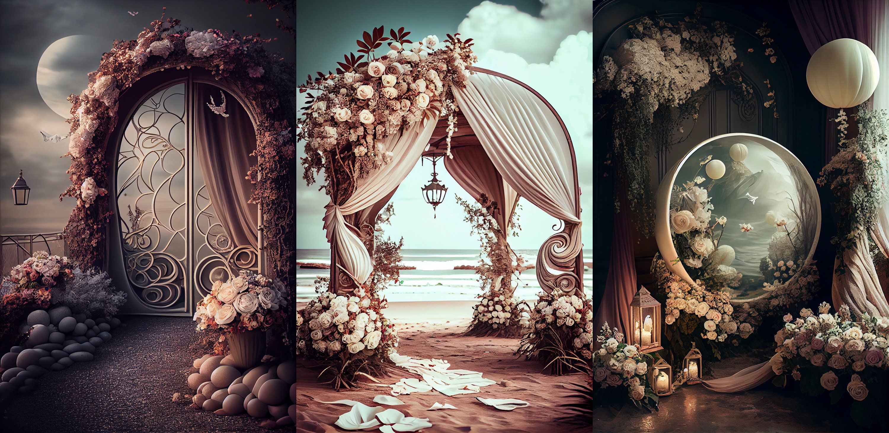 9x Digital Backdrops, Bundle Wedding Overlays, Studio Backdrop Overlay ...