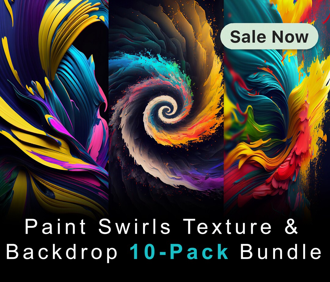 10x Paint Swirl & Splatter Digital Texture Overlay, Digital Textures ...