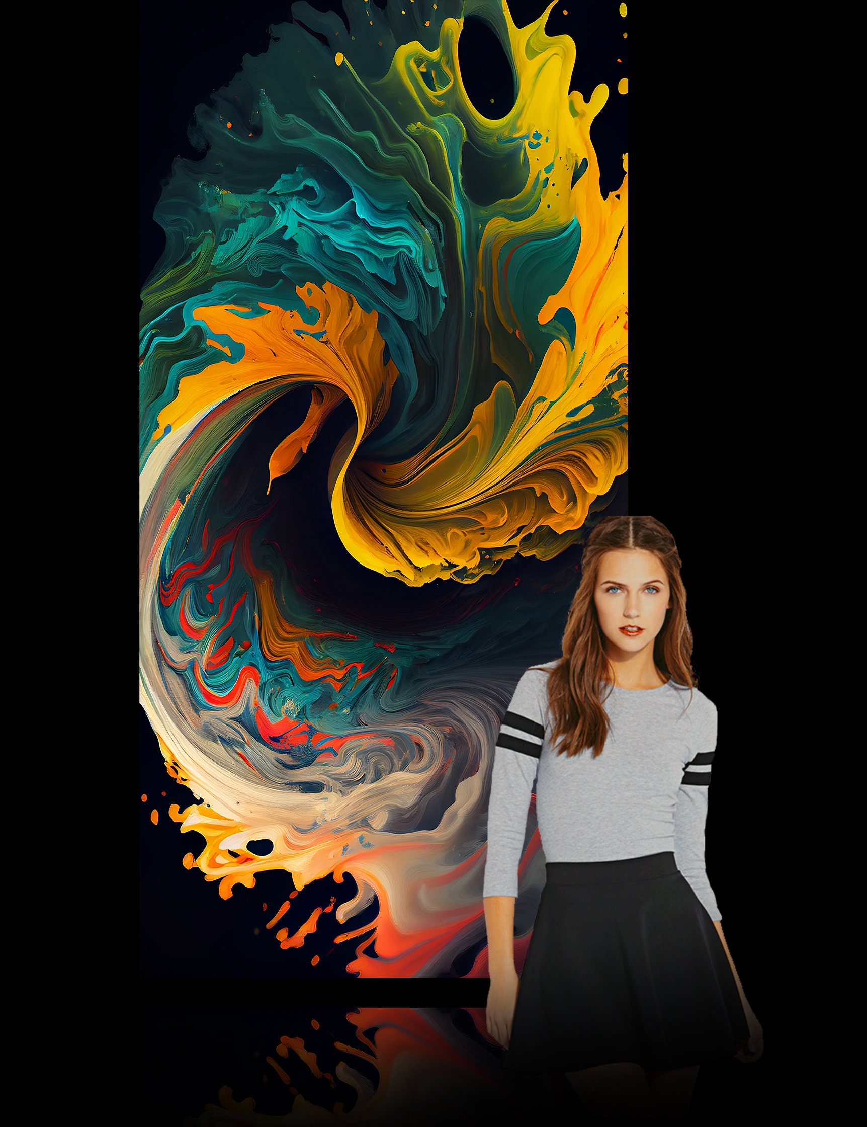 10x Paint Swirl & Splatter Digital Texture Overlay, Digital Textures ...