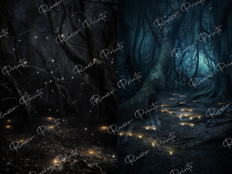 10 Enchanted Forrest Digital Backgrounds, Composite, Studio Backdrop ...