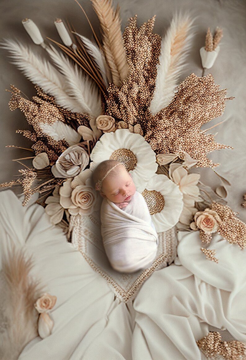 9x Boho Newborn Digital Backdrop Overlays, Newborn Backdrop Overlays ...