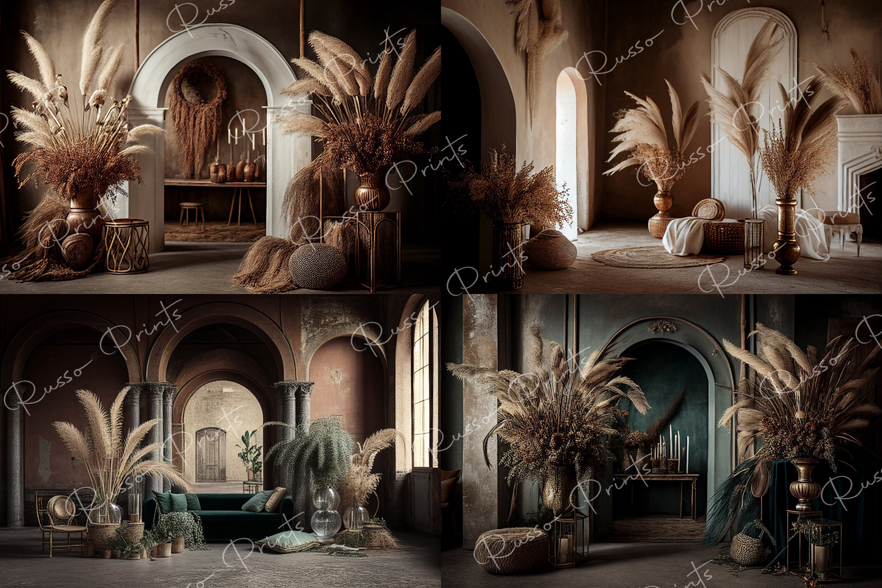 10 Boho Rustic Set Digital Backdrop, Maternity Backdrop Overlays ...