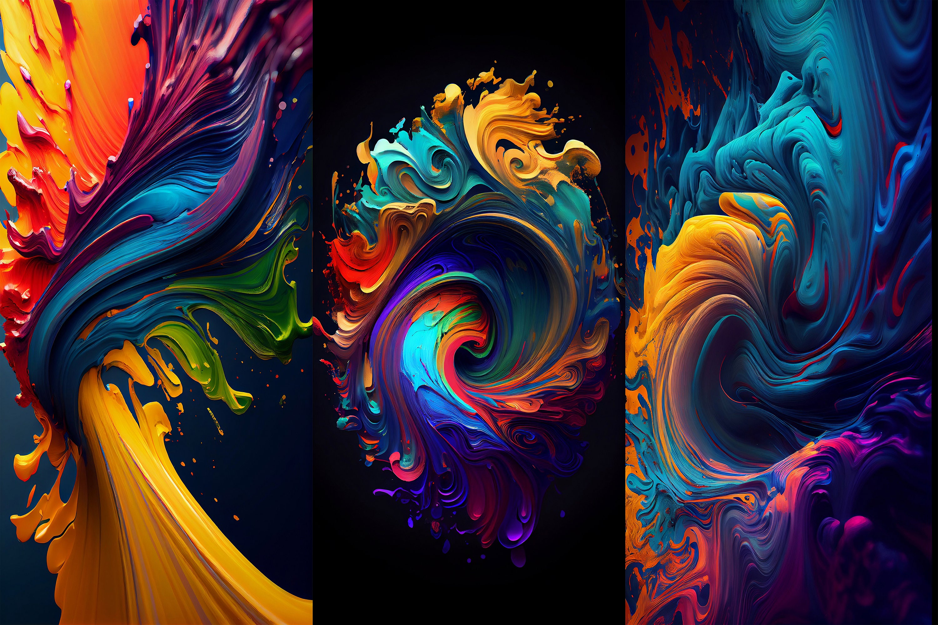 10x Paint Swirl & Splatter Digital Texture Overlay, Digital Textures ...