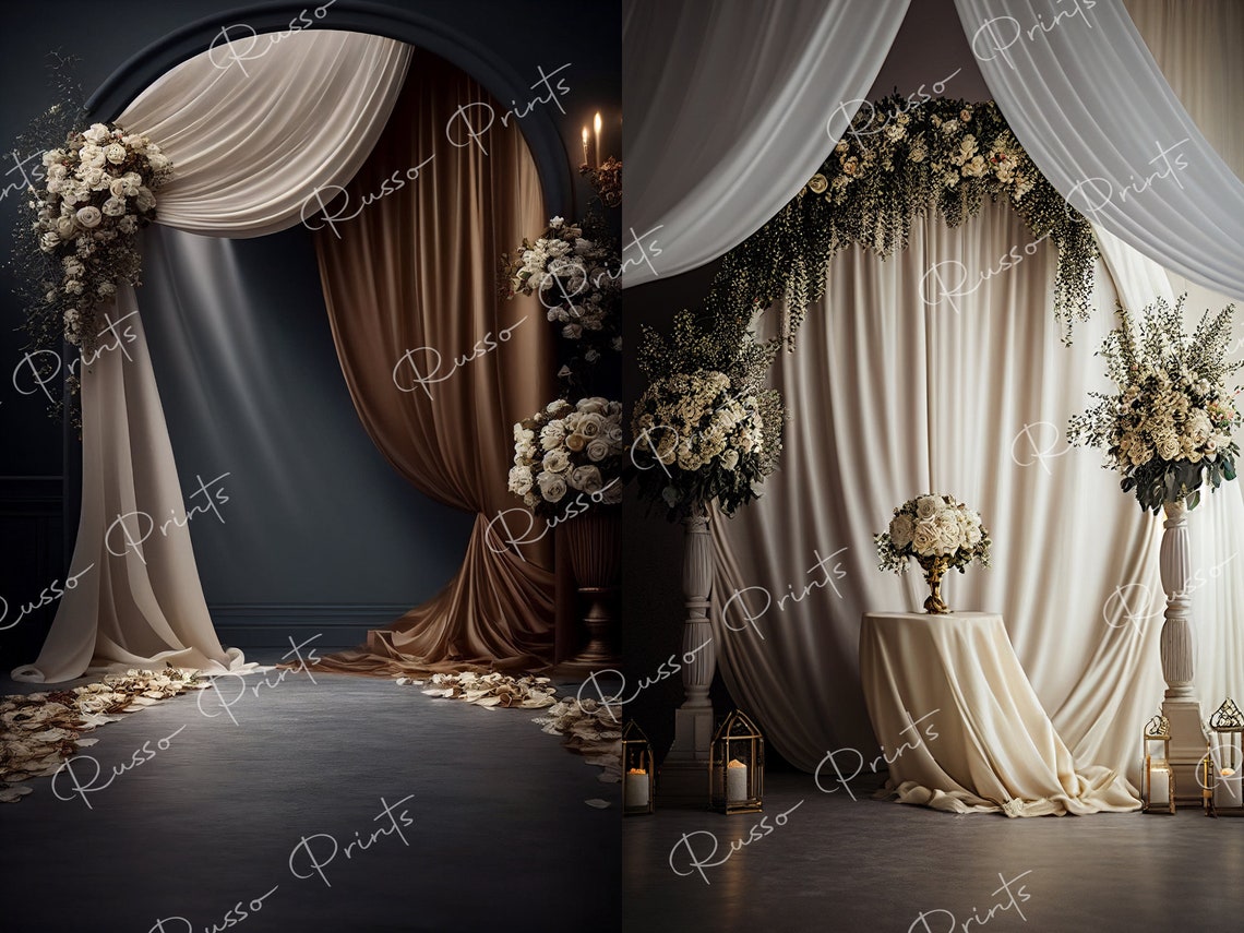 10 Digital Backdrops, Bundle Wedding Overlays, Studio Backdrop Overlay ...
