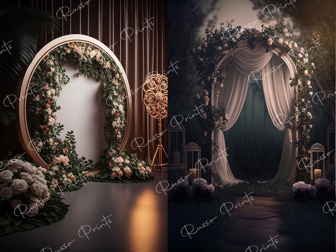 10 Digital Backdrops, Bundle Wedding Overlays, Studio Backdrop Overlay ...