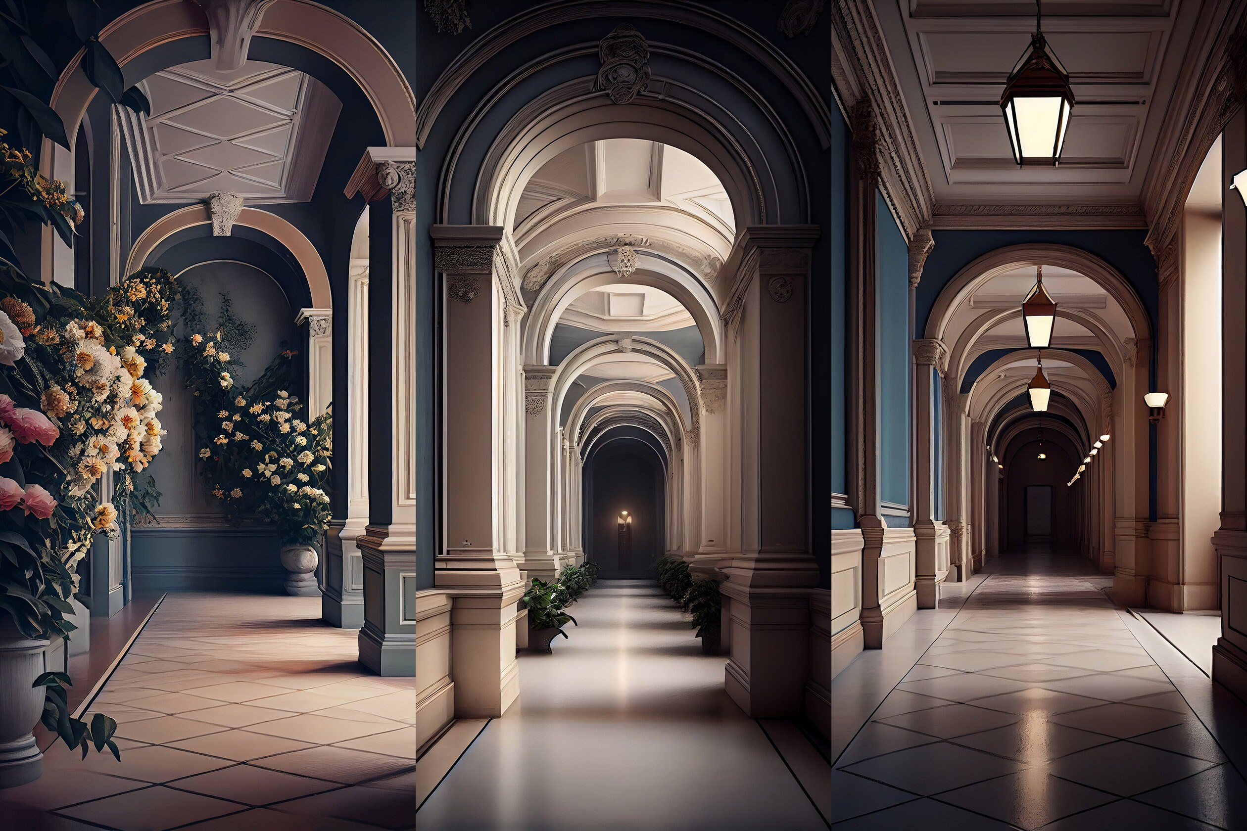 8x Hallway & Corridor Digital Backdrop Overlays, Maternity Backdrop ...