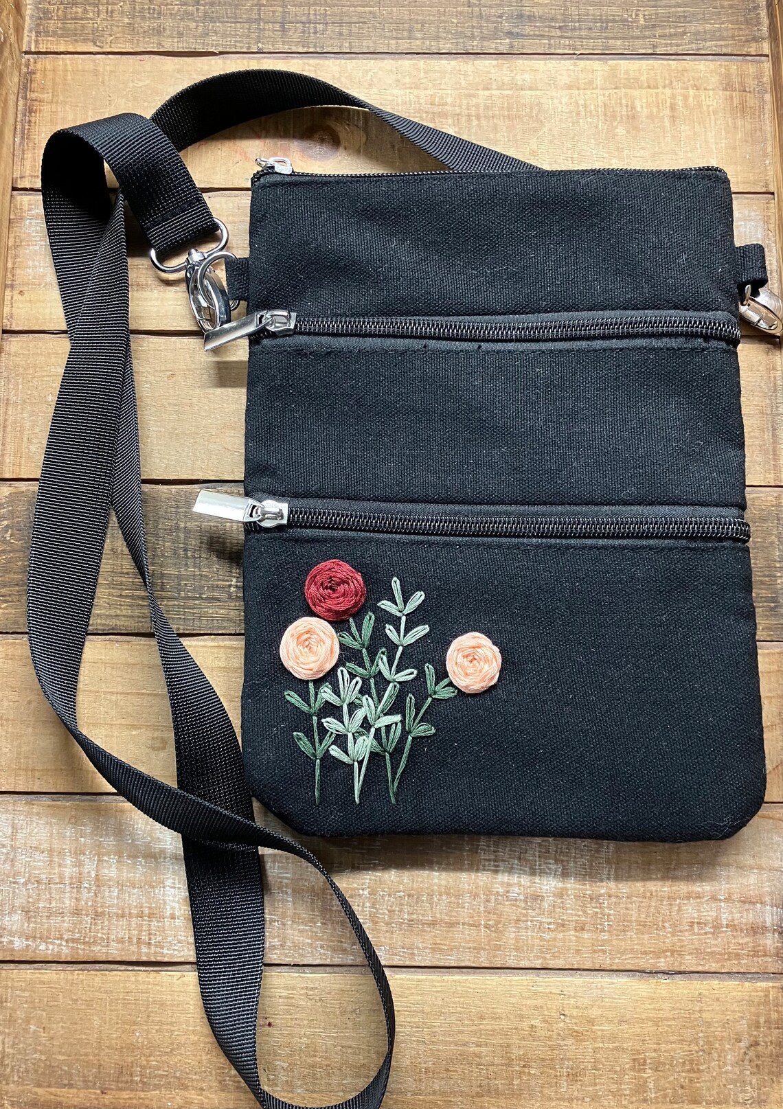 Hand Embroidered Floral Crossbody Bags Side Bags Everyday Bag - Etsy