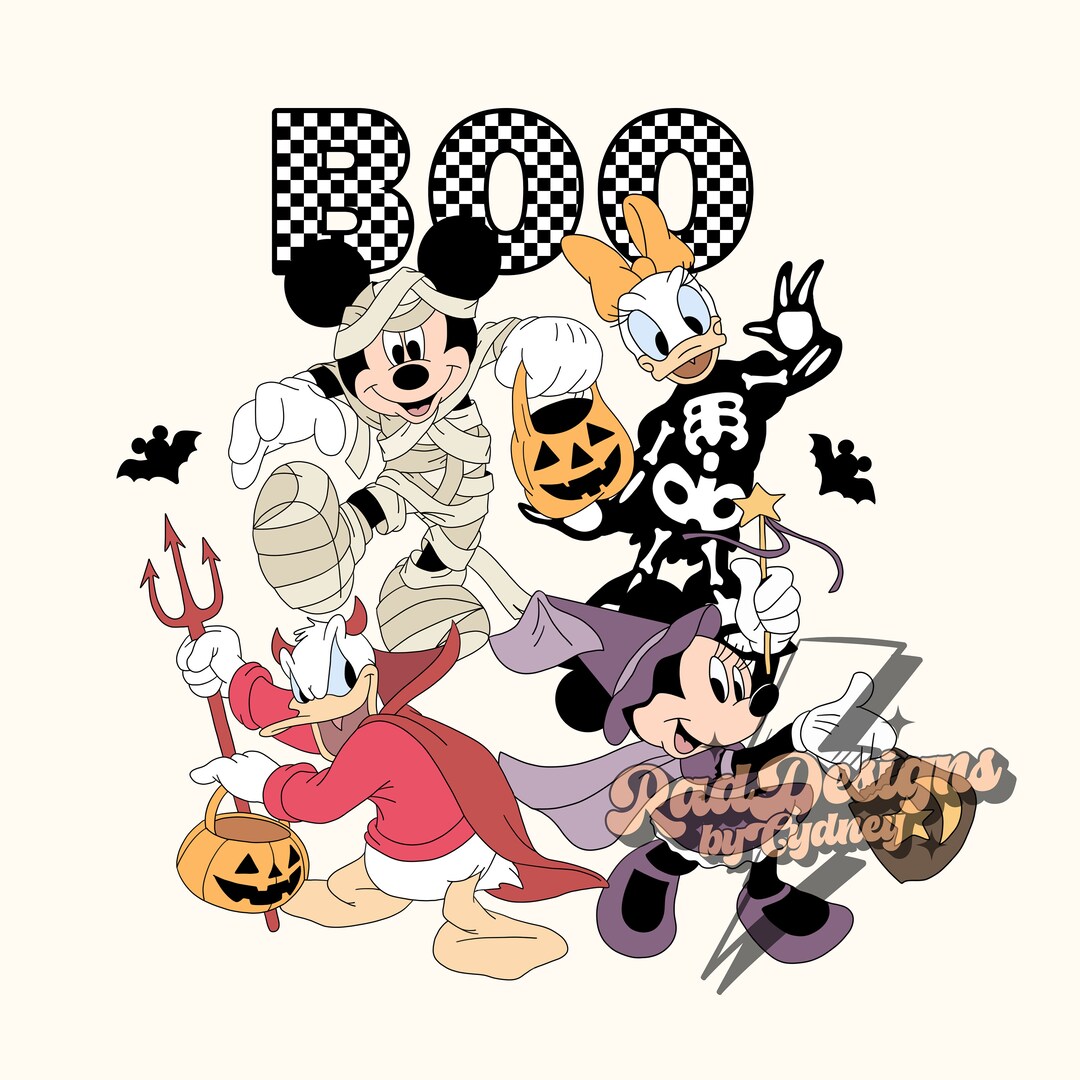 Boo Mickey and Friends SVG - Etsy