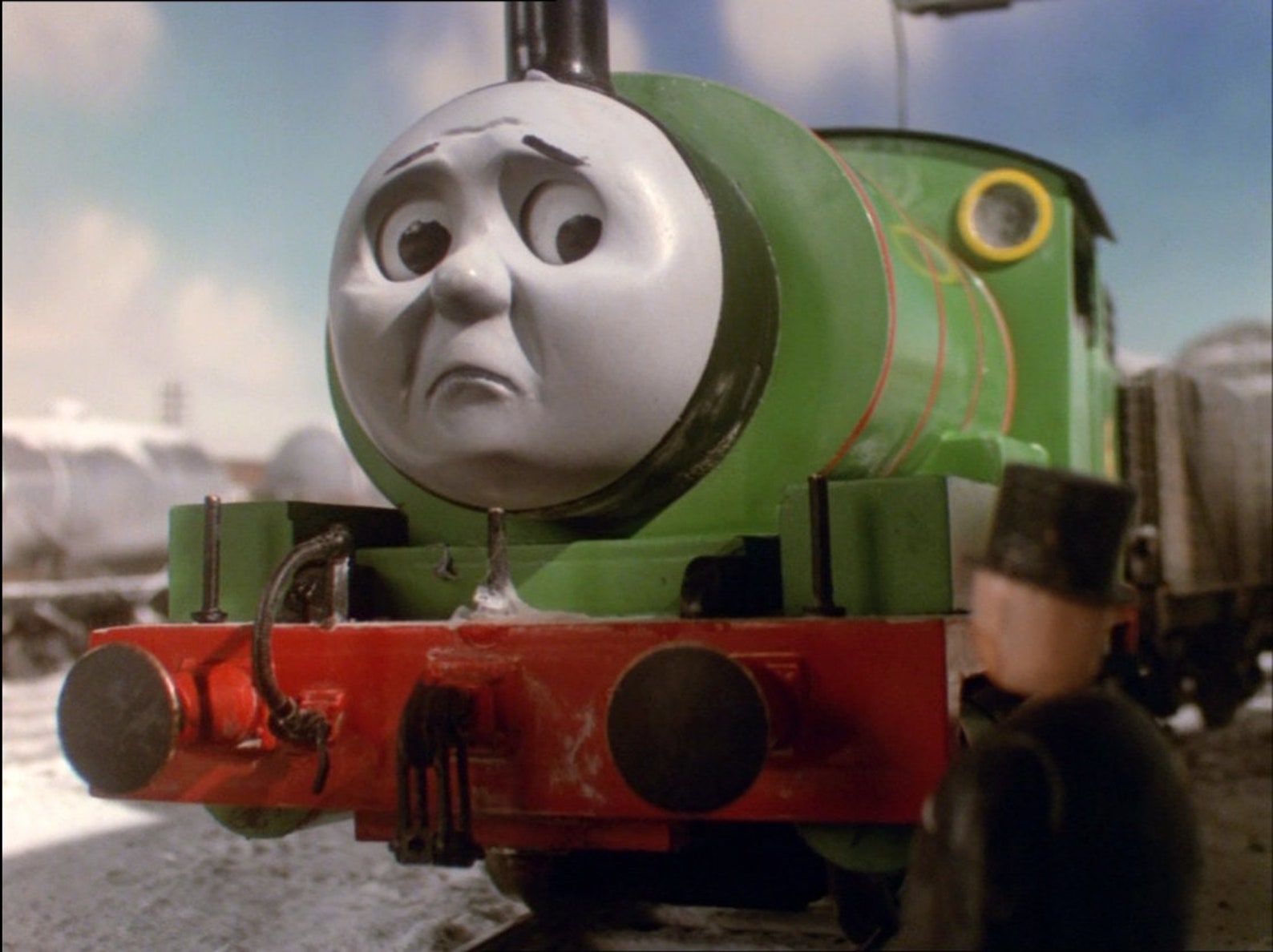 Handmade G Scale Percy the Small Green Engine Face Sad | Etsy