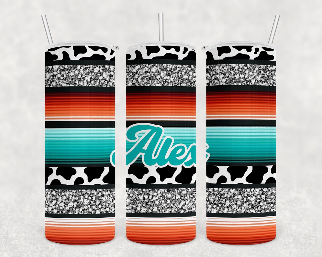 Southwestern Aztec With Cow Print Sublimation Design Download - Skinny ...