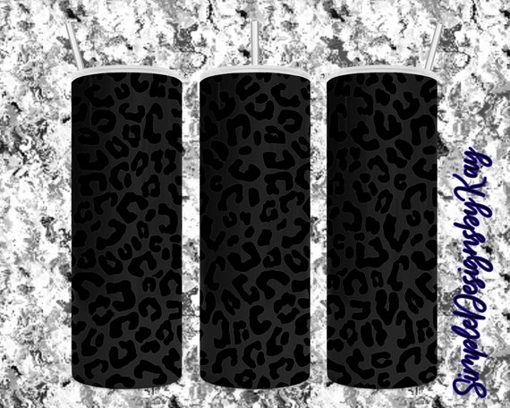 Black Leopard Print Sublimation Design Download Skinny - Etsy