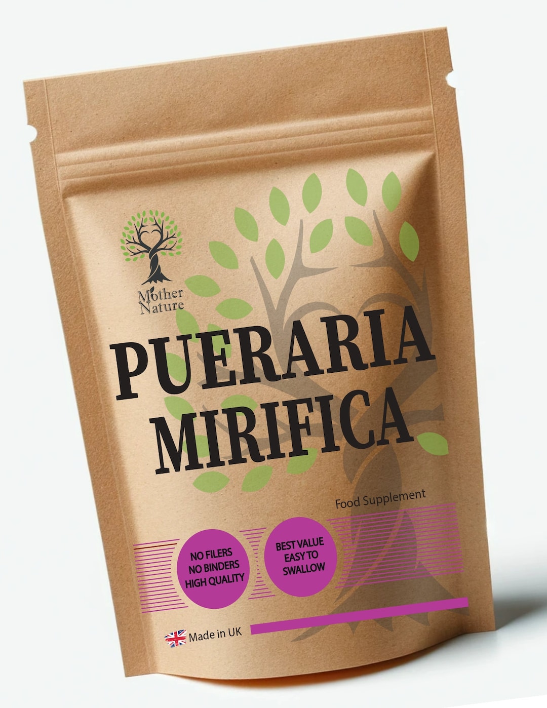 Pueraria Mirifica Capsules 600mg High Potency Natural Vegan Supplement ...