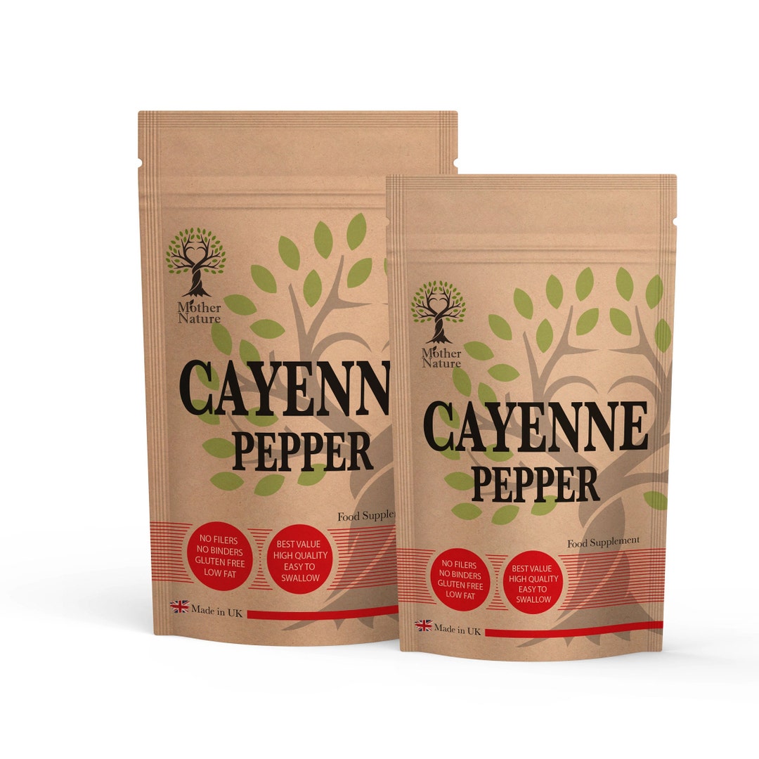 Cayenne Pepper Capsules 500mg Natural Capsicum Annuum Extract Clean ...