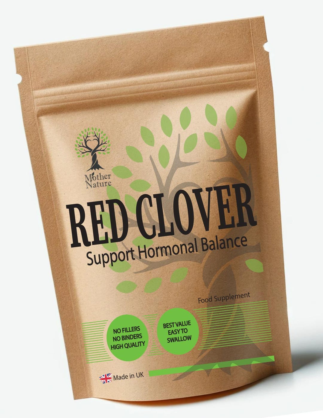 Red Clover Capsules 500mg High Potency Clean Natural Red Clover Powder ...