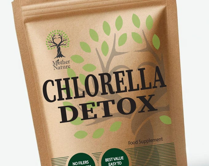 Organic Chlorella Tablets - Natural Superfood Supplement for Energy and ...