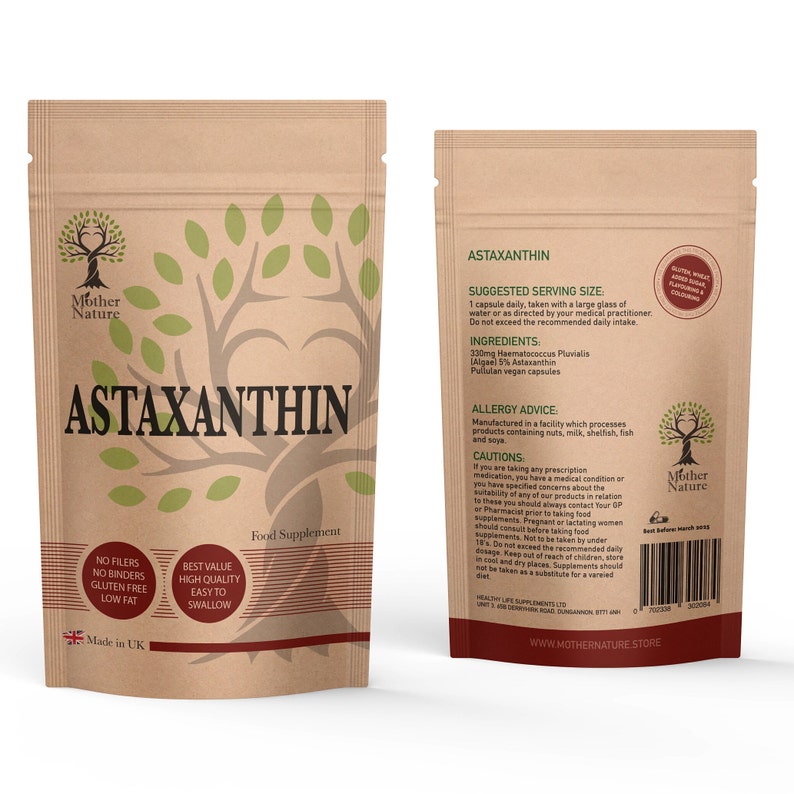 Astaxanthin Capsules 16mg Natural Astaxanthin Powder Number - Etsy