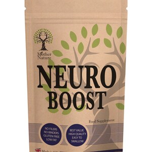 Neuro Boost Capsules High Strength Natural Lions Mane, L-Tyrosine ...