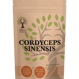 Cordyceps Sinensis 550mg Capsules Natural Mushroom Powder Cordyceps ...
