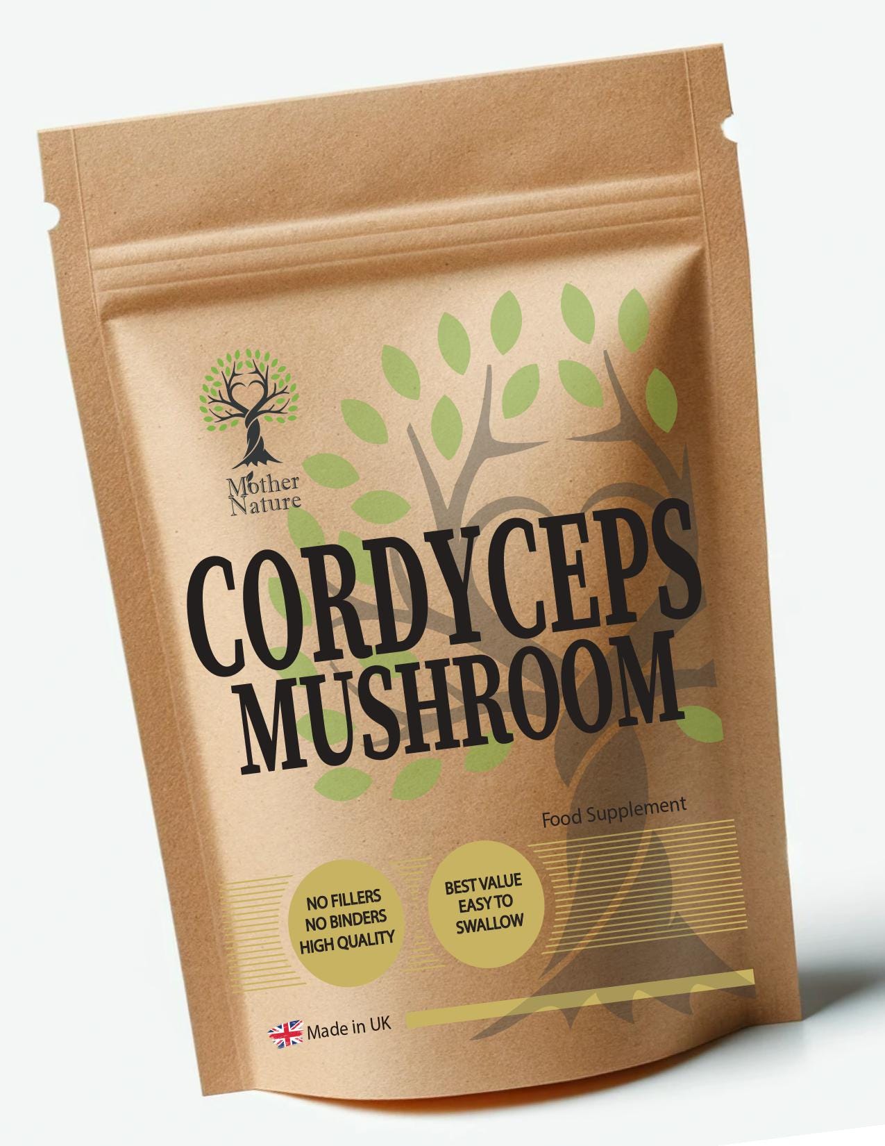 Cordyceps Sinensis 550mg Capsules Natural Mushroom Powder Cordyceps ...