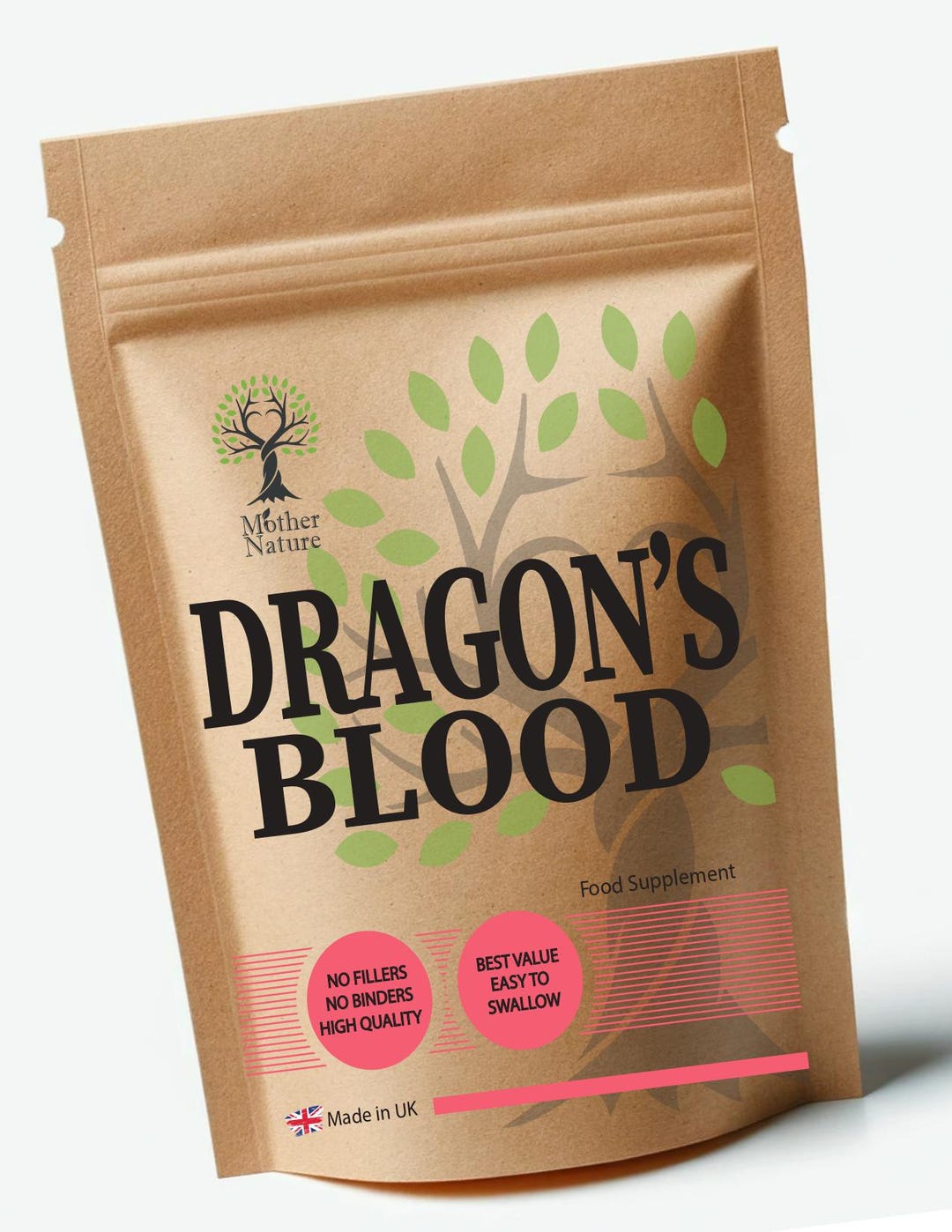 Dragon's Blood Capsules 500mg Clean Natural Dragon's Blood Powder Eco ...