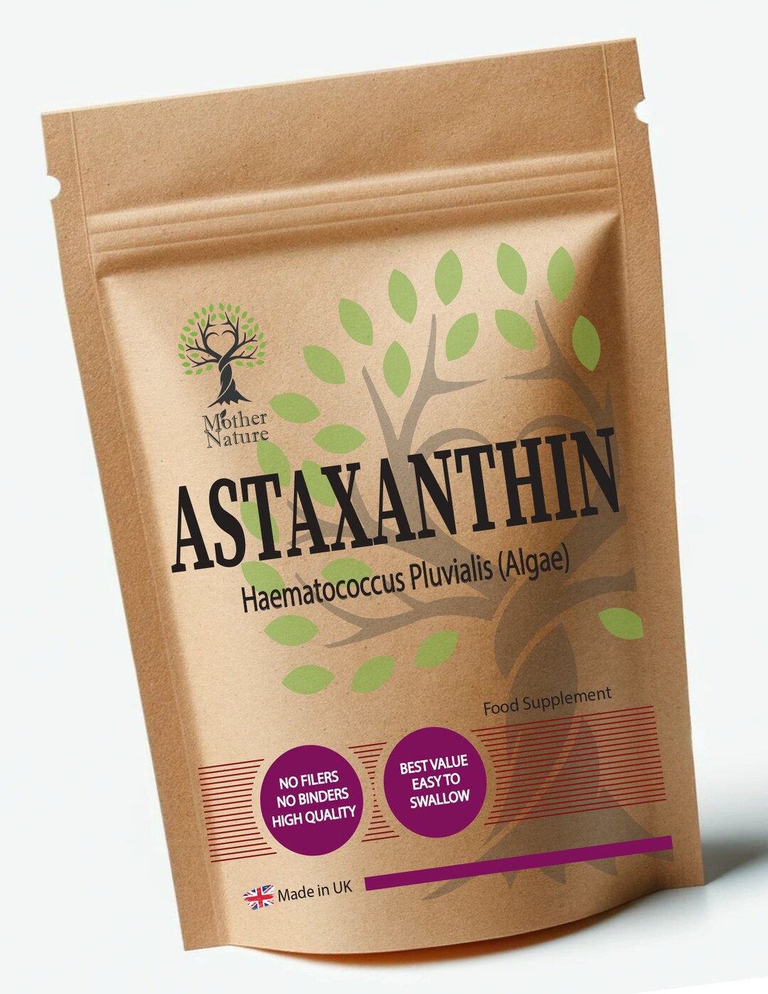 Astaxanthin Capsules 16mg Natural Astaxanthin Powder Number One UK ...