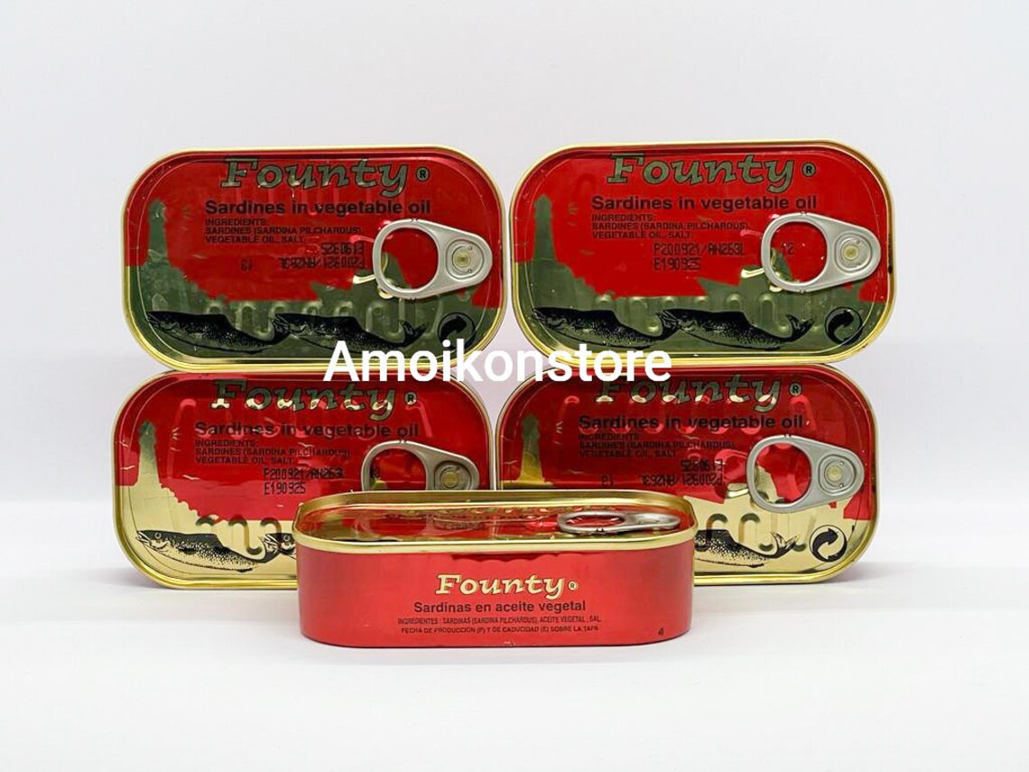 5 Cans Founty Sardines Fish/ Can Fish/ Easy Meal Alternatives - Etsy
