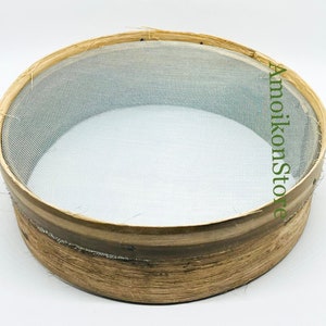 African Tamis Passoire/ Handmade Wooden Sieve/ Old Way Flour Sieve ...