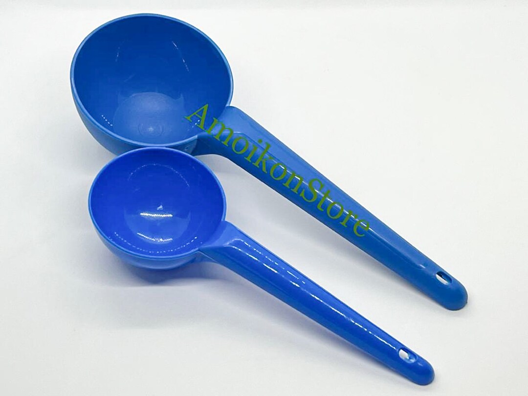Plastic Serving Ladle/ Blue Solid Handle Portion Control - Etsy