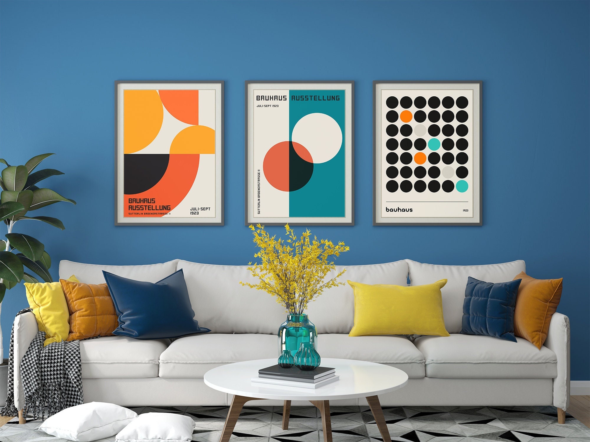 Set of 3 Bauhaus Posters | Gallery Wall Art | Instant Download ...