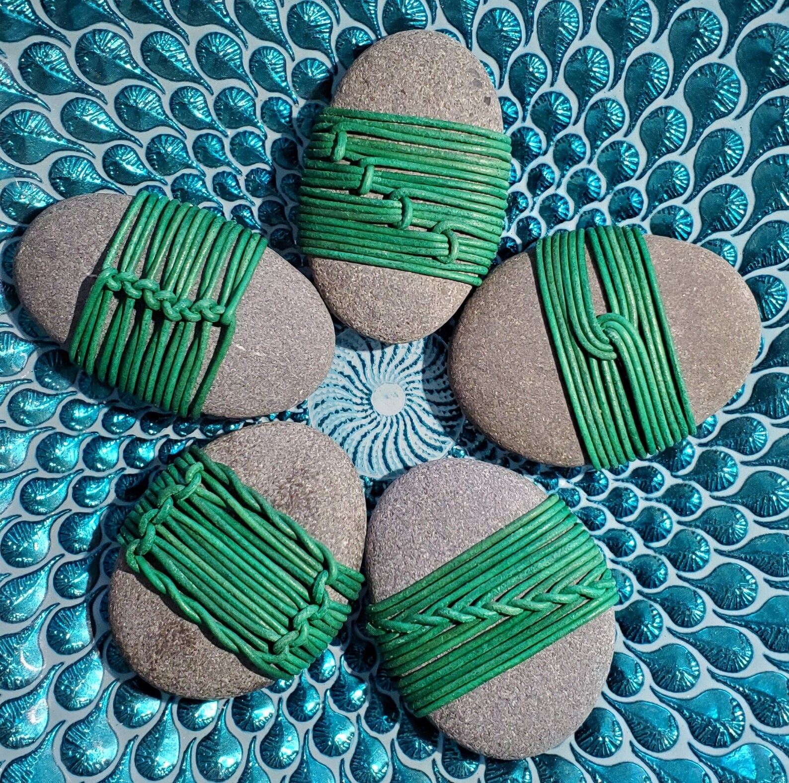 Zen Wrapped Stone Set | Etsy