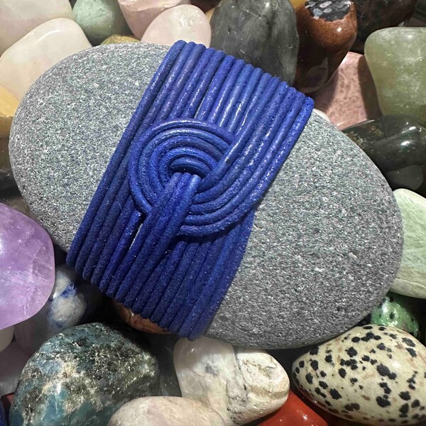 Leather Wrapped Rock - Etsy